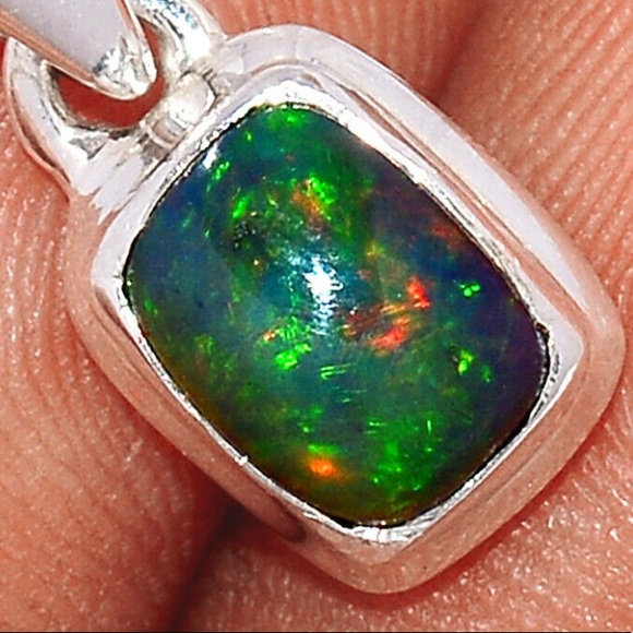 Jewelry | Chalama Black Opal Silver Necklaces | Poshmark